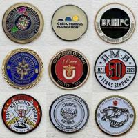 China Custom Logo Gold Plated Die Stamping Challenge Coin for Souvenir and Promotional Gifts for sale