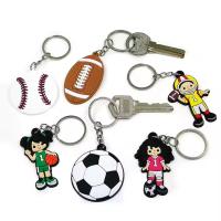 China Custom Logo PVC Rubber Keychain with 3D/2D Design for Promotional Keyrings for sale
