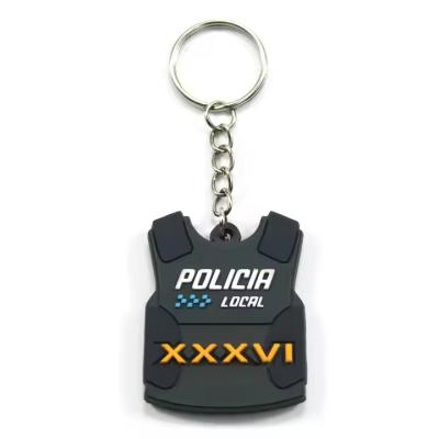 China Custom Logo PVC Rubber Keychain with 3D/2D Design for Promotional Keyrings for sale