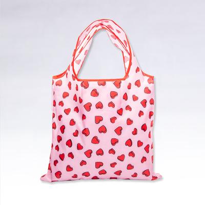 China 210D Polyester Shopping Bag with Custom Logo Printing and Folding Portable Design for Grocery and Retail for sale