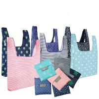 China Water Resistant Eco-Friendly Folding and Portable Oxford Cloth Shopping Tote Grocery Bag with Custom Logo Printing (in stock) for sale