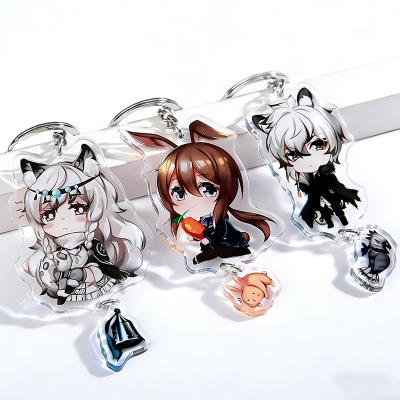 China Custom Acrylic Keychain Transparent Key Chain Rings for Craft Clear Colorful Pendants DIY Acrylic Charm Wholesale for sale