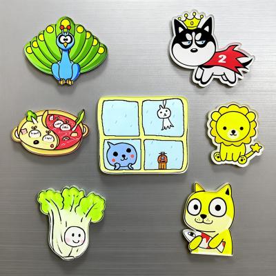 China Acrylic Magnetic Refrigerator Stick Sticker Promotional Acrylic Pendant Fridge Magnets for sale