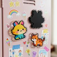China Custom logo Souvenir Fridge Magnet Acrylic Refrigerator Magnet Stickers Cartoon Anime Design Acrylic Magnet for sale