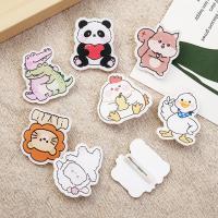 China Personalized Acrylic Pin Custom Printed Logo Cartoon Anime Name Custom Acrylic Hair Pin Button Acrylic Badge Pin With Magnetics for sale