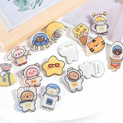 China Acrylic Pin Custom Pins Cute logo Badges Custom Pin Set with Backing Card Custom Anime Badge for sale
