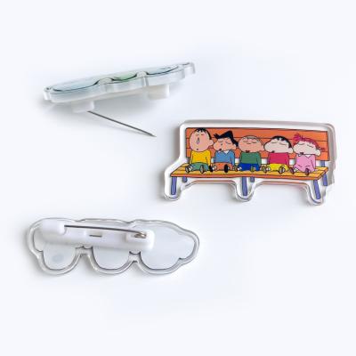 China Vograce Custom Cartoon Anime Rainbow Printing Logo Pins Maker Charm Acrylic Gifts Acrylic Lapel Acrylic Pin Badges Pins for sale