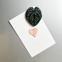 China Customized 3D Acrylic Fridge Sticker Promotional Gift Shaped Plant Leaf Refrigerator Magnet for sale