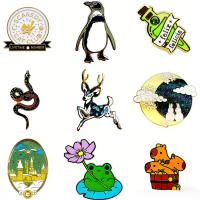 China Custom Hard Enamel Pins Manufacturer – Cute Animal Character Badges & Metal Crafts Customization Services for sale