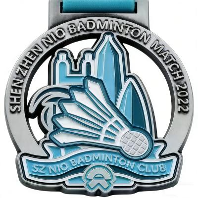 China Custom Badminton Shape Medals – Gold/Silver/Copper Zinc Alloy with Your Logo for Championship Races for sale