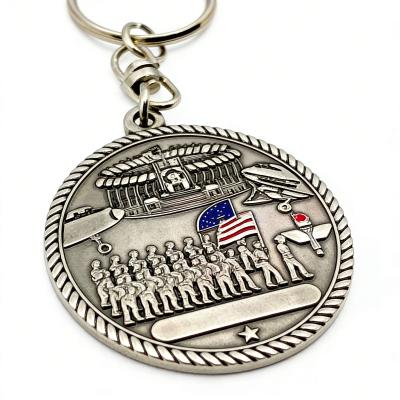China Custom Metal Keychain 3D Die Casting Zinc Alloy Logo OEM Manufacturer Wholesale Promotional Accessories for sale