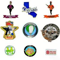China Custom Durable Steel Badge–Unique Shape with Color Enamel–Branding Pin Attaches with Safety Pin for sale