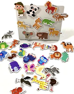 China Custom EVA Fridge Magnet Set Kids Educational Toys Cartoon Magnetic Stickers Home Decoration for sale