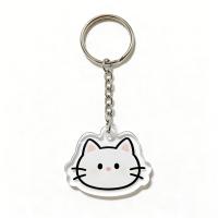 China Double-sided UV Printed Keychain Custom Cute Transparent Acrylic Keychain for sale