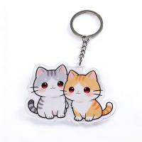 China Custom Anime PVC & Acrylic Keychain – UV Printed 3D Foreground with Translucent Star Hologram Effect for sale