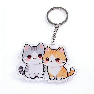 China Custom Anime PVC & Acrylic Keychain – UV Printed 3D Foreground with Translucent Star Hologram Effect for sale