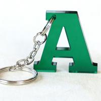 China Custom Acrylic Keychains Plastic Alphabet Letter Key Ring Acrylic Charms Bag Pendant for sale