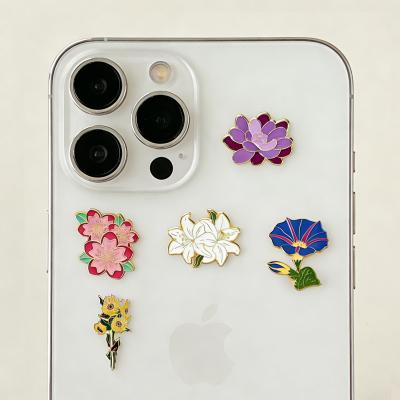 China Custom 3D Design Pink Color High-Quality Material Enamel Pin Badge for Phone Decoration for sale