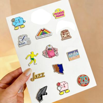 China Create your own custom enamel pin with soft or hard finish, glitter, and cute cartoon anime design. for sale