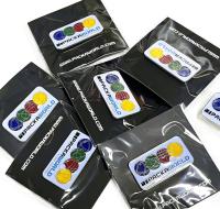 China Make your own sparkly enamel pin with soft or hard finish, UV print, and adorable cartoon design. for sale
