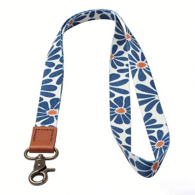 China Custom logo silkscreen printed polyester lanyard neck straps perfect for keychains. for sale