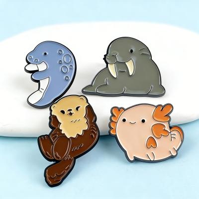 China Custom gold metal lapel pins with soft/hard enamel from China wholesale for hats and clothes. for sale