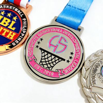 China Premium brass and copper football medals serve as high quality awards for sports events. for sale
