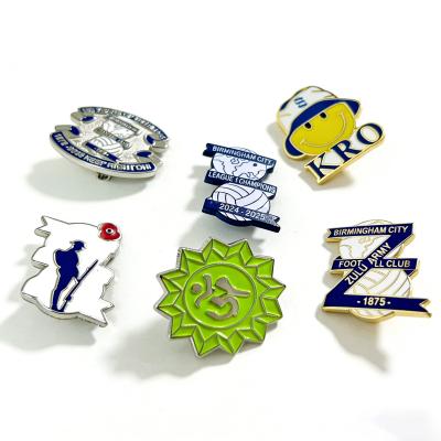 China Sparkly enamel pins with soft or hard finish, UV print, and adorable cartoon design are yours to create. for sale