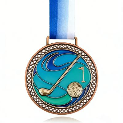 China Custom zinc alloy medals with enamel finish are personalized sports awards for any event. for sale