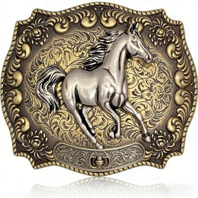 China Custom belt buckle in zinc alloy with custom logo and 3.5 inch size offers personalized style. for sale