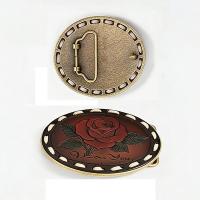 China Custom belt buckle made of antique silver zinc alloy with colorful soft enamel detailing for you. for sale