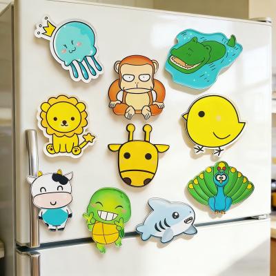 China Creative cartoon acrylic fridge magnets with custom logo are wholesale stickers. for sale
