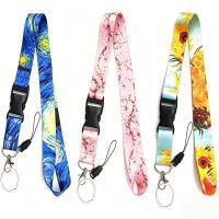 China Custom silkscreen printed logo lanyard neck straps perfect for keychains. for sale