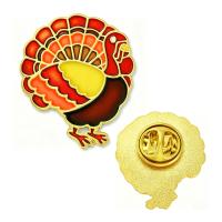 China Custom metal hat pins and enamel brooches for clothes decoration from a fashion pin manufacturer. for sale