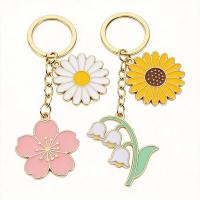 China Personalized Custom Keychain with Health Positive Reminder Sandblast Backside and Hard Enamel Finish for sale