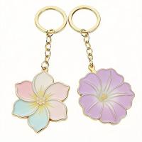China Personalized Custom Keychain with Health Positive Reminder Sandblast Backside and Hard Enamel Finish for sale