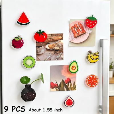 China Fridge Sticker Custom Logo Summer Ice Cream Cartoon Acrylic Magnet Wholesale for sale