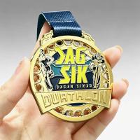China Marathon Medal Custom 3D Zinc Alloy Running Race With Ribbon OEM Wholesale for sale
