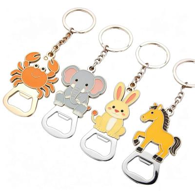 China Custom Zinc Alloy Keychain Bottle Opener with 2D 3D Enamel Logo for Bar Promotional Gifts for sale