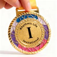 China Custom Shape Gold Silver Copper Painted Race Medals with Zinc Alloy Material for Sports Awards for sale