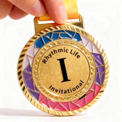 China Custom Shape Gold Silver Copper Painted Race Medals with Zinc Alloy Material for Sports Awards for sale