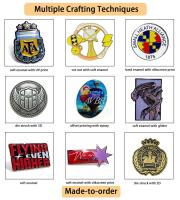 China Custom Design Lapel Pins with Hard/Soft Enamel Finish and UV Printing for Branding for sale