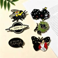 China Factory Direct Custom Anime Game Character Merch Gold Metal Brooch Hard Enamel Pin with UV Printing Modern Enamel Pins for sale