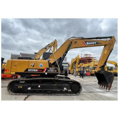 China 21 Ton Used Hydraulic Excavator SANY 215C Excellent Performance Brown Color for sale