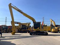 China Used Komatsu PC220 With Reach Boom Excavator Long Arm Excavator for sale