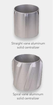 China Aluminum Centralizer Casing Accessories Solid Centralizer Straight Or Spiral Blade for sale