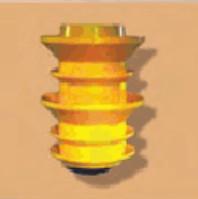 China Yellow 7 Standard Cementing Plug 122mm Top And Bottom Plug Cement for sale