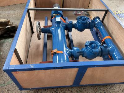 China 13-3/8'' API Casing LTC BTC Buckle connected 35Mpa Working Pressure Double Plug Cementing Head With Wooden Packing 810KG for sale