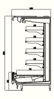 China Commercial Air Curtain Open Display Chiller for sale