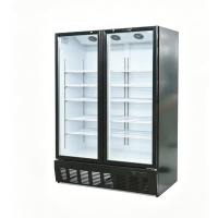China Commercial Double Glass Door Vertical Refrigerated Chiller for sale